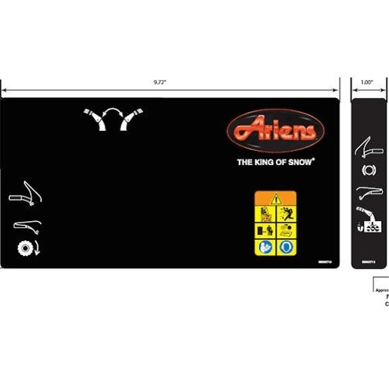 Ariens 08000713 Pin Lock Control Decal - Deluxe Series