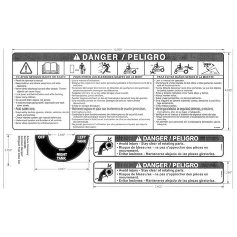 Unleash the Power of Ariens 69209300 Fuel Decal Set!